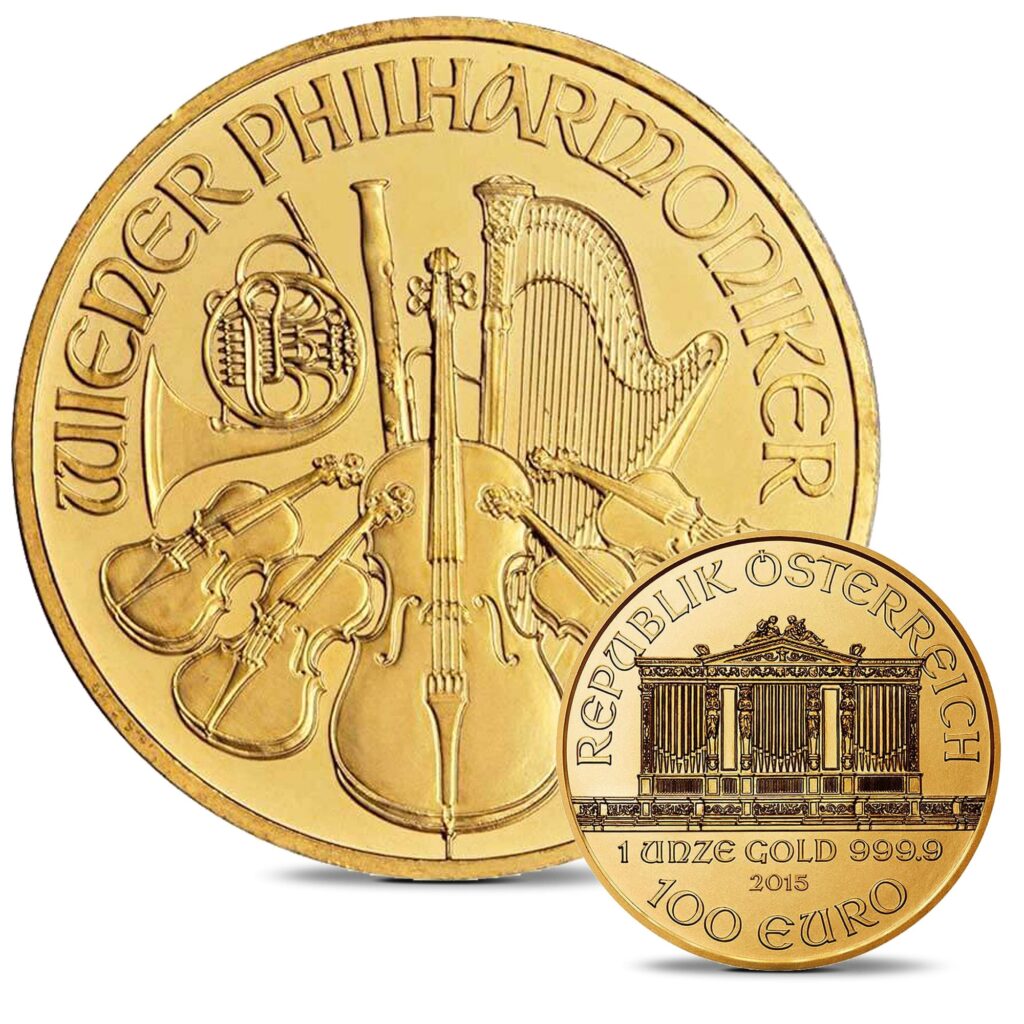 1 oz Austrian Philharmonic Gold Coin | Nationwide Coins and Bullion